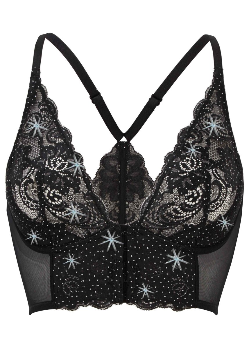 Lace Longline V-Bügel BH mit Frontverschluss Black | Gossard (7718BLK ...